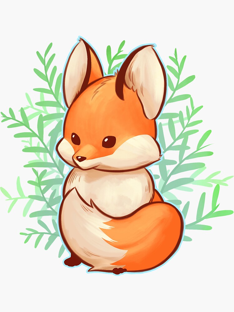 "Kleiner süßer Fuchs" Sticker von LinaFleer | Redbubble