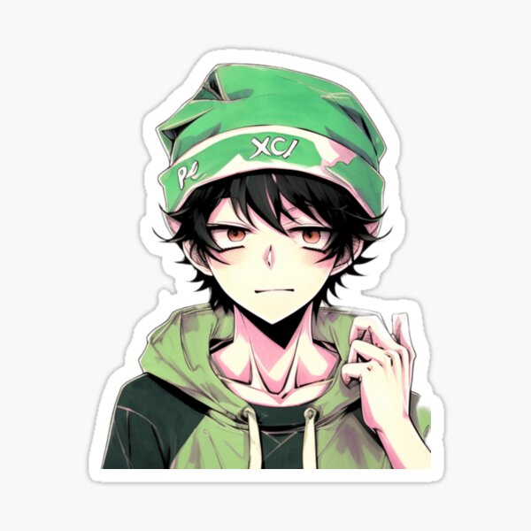 "Anime boy" Sticker for Sale by Kaisergame | Redbubble