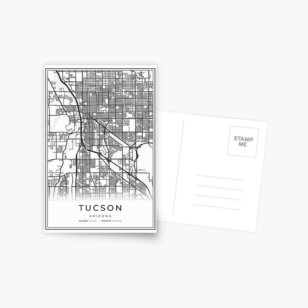 "Tucson City Map" Poster for Sale by wally-prints | Redbubble