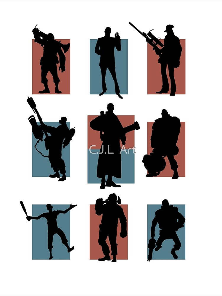 Poster « TF2 Silhouette 1 », par CLBOI | Redbubble