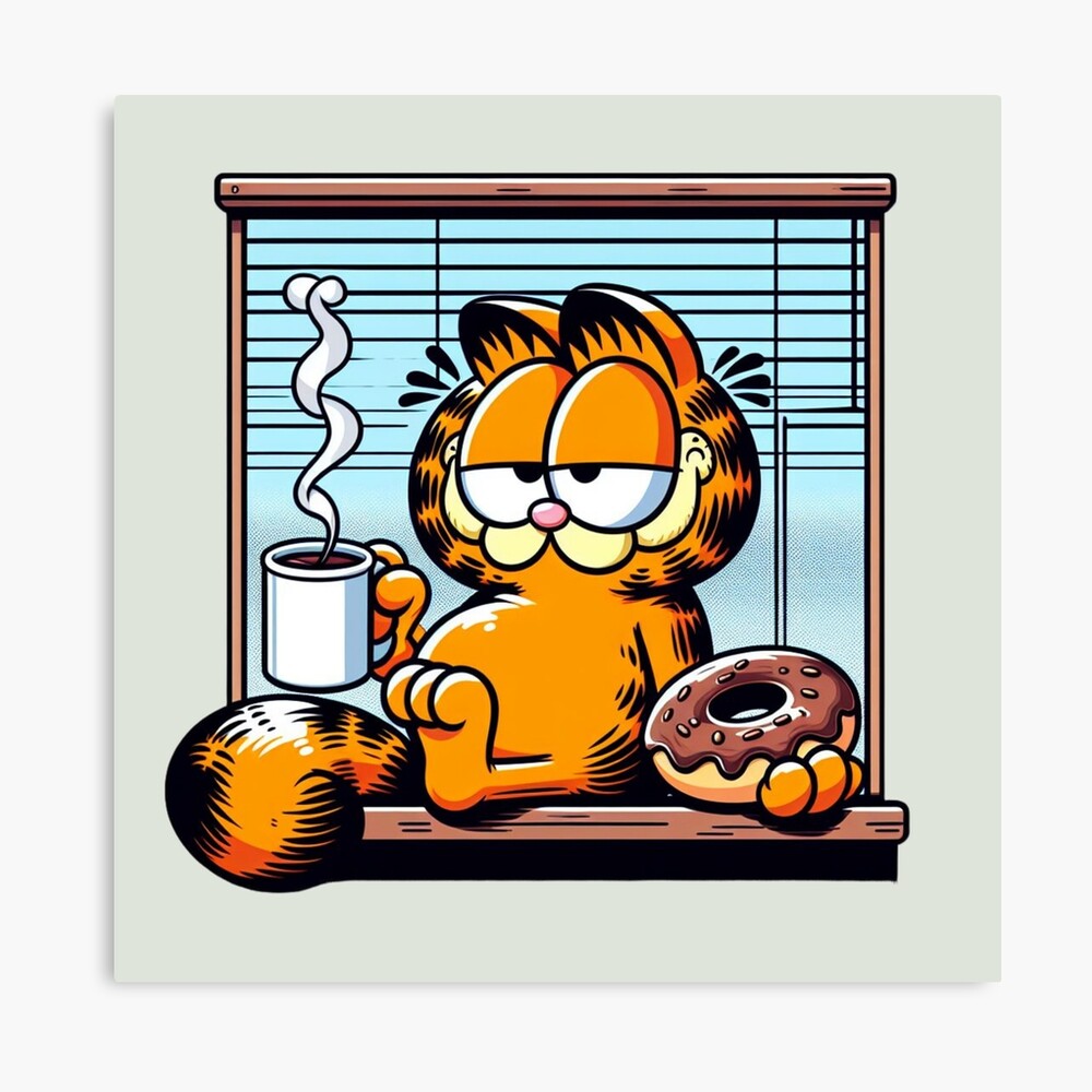 Garfield Tomando Cafe Da Manha Garfield With Coffee HD Wallpapers