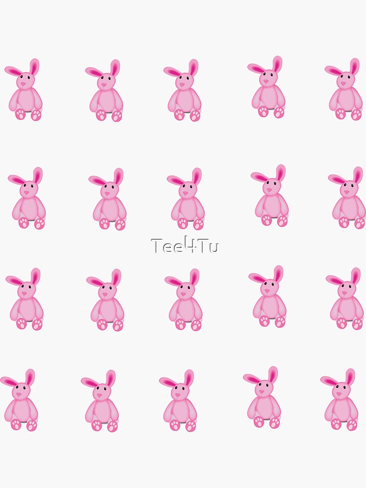 "Pink Bunny Sticker" Sticker by Tee4Tu | Redbubble