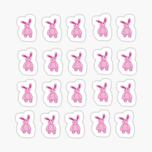 "Pink Bunny Sticker" Sticker by Tee4Tu | Redbubble