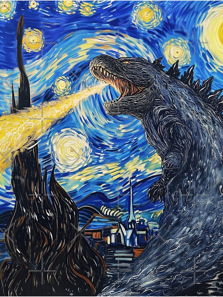 "Vincent Van Gojira, Vincent Van Goghzilla, Godzilla Destroying The ...