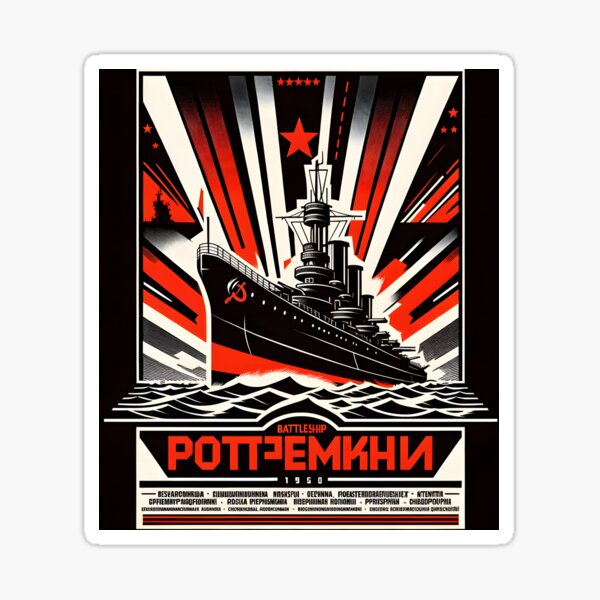 "Battleship Potemkin Communist Poster v2" Sticker for Sale by ...