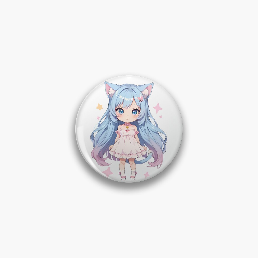 "Kawaii Pastel Chibi Anime Cat Girl" Sticker for Sale by NekoPixels ...