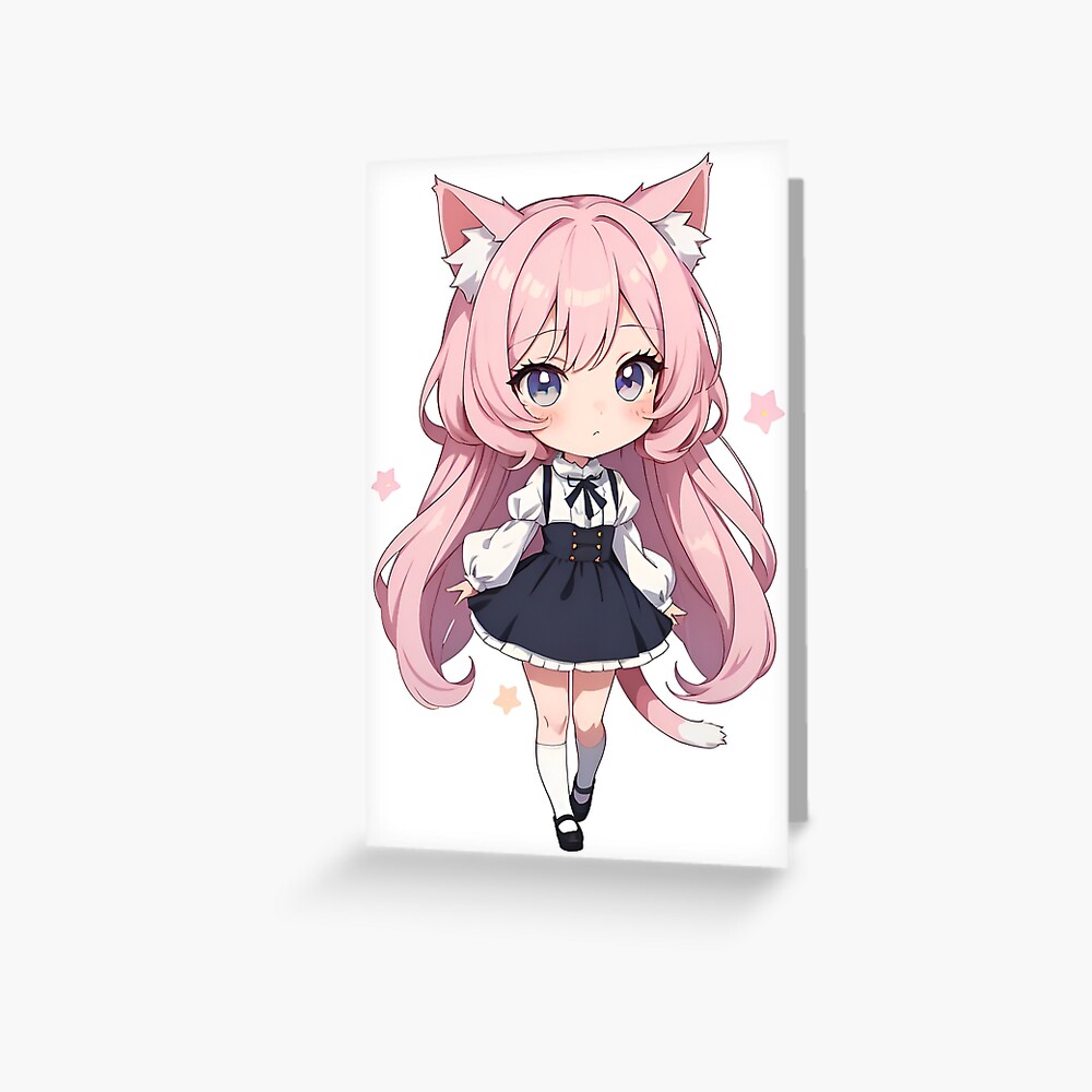 "Kawaii Pastel Chibi Anime Cat Girl" Sticker for Sale by NekoPixels ...