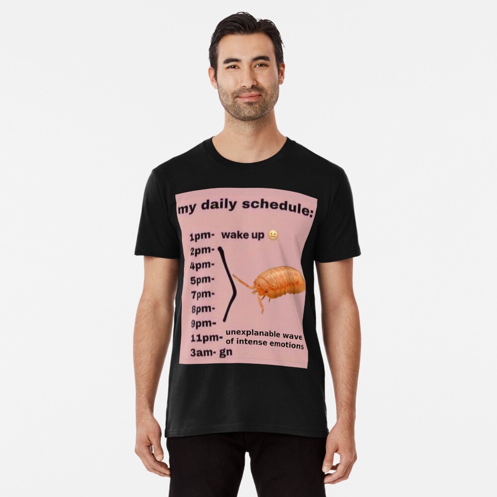 "roly poly daily schedule isopod" Sticker for Sale by staticc | Redbubble