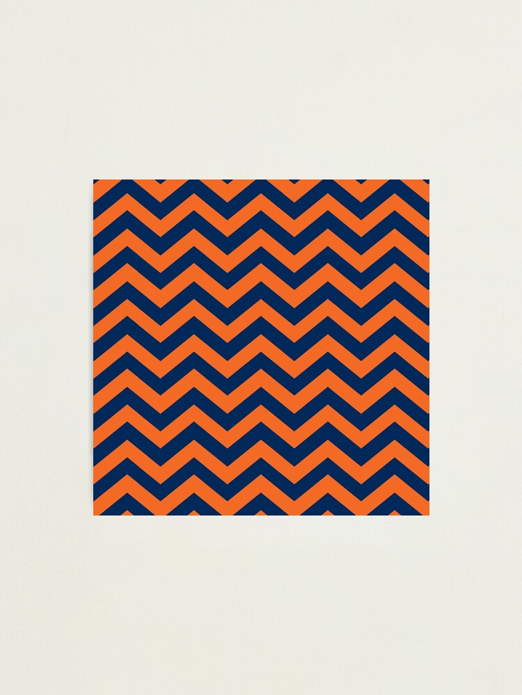 Orange And Blue Chevron Background
