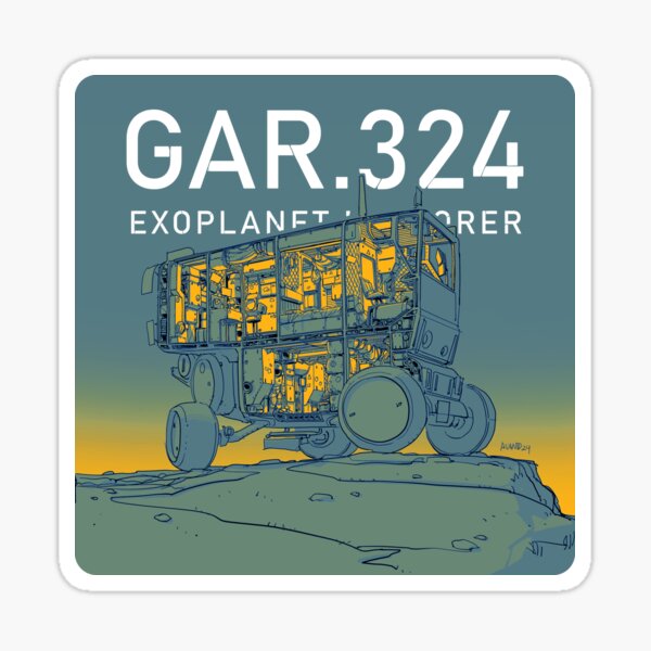 "Exoplanet Explorer GAR324 - Interior color" Sticker for Sale by ...