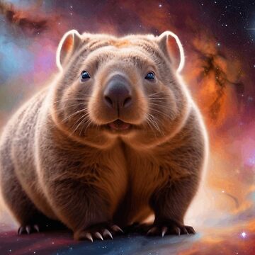 "Wombat in space" Sticker for Sale by PierreAlbijanic | Redbubble