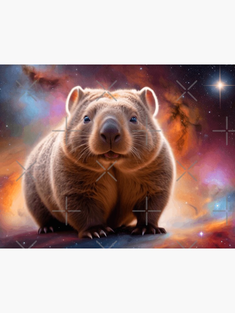 "Wombat in space" Sticker for Sale by PierreAlbijanic | Redbubble
