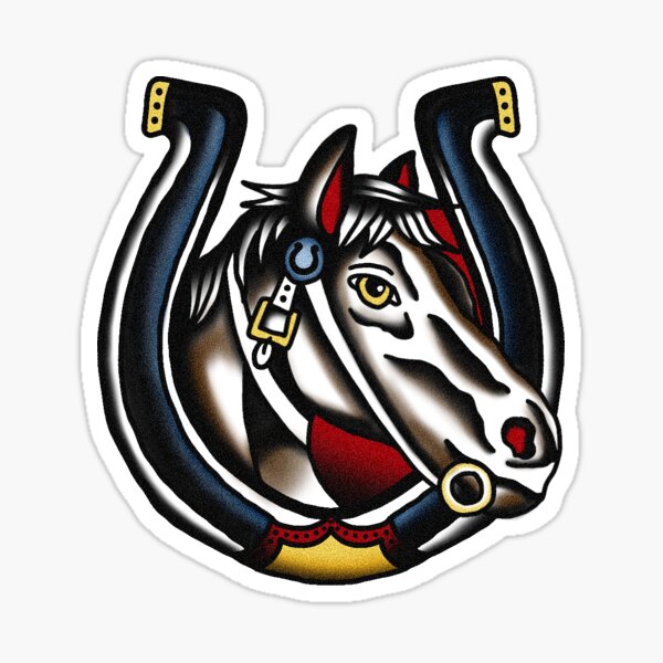 "Colts Tattoo Design" Sticker for Sale by Nickgreen160 | Redbubble