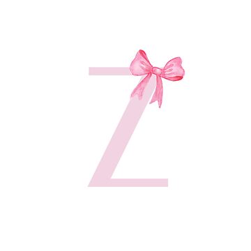 "pink letter Z with pink bow sticker" Sticker for Sale by ...