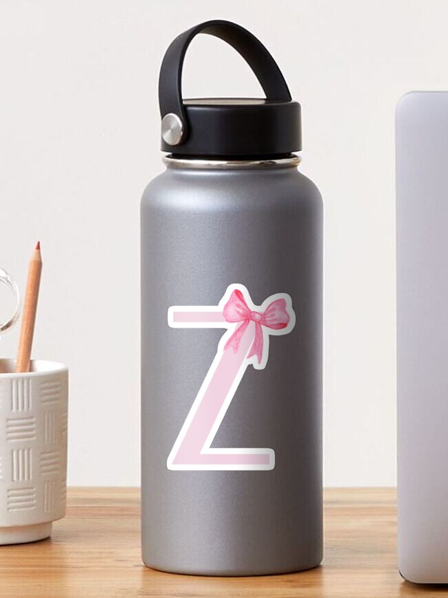 "pink letter Z with pink bow sticker" Sticker for Sale by ...