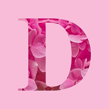 "Alphabet Letter "D" in Pink Floral Typography" Sticker for Sale by WD ...