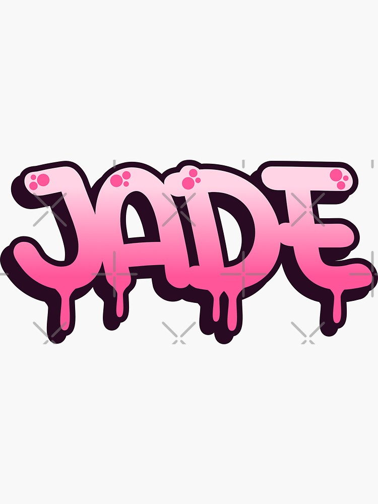 "Graffiti First Name Jade" Sticker by StickyName | Redbubble