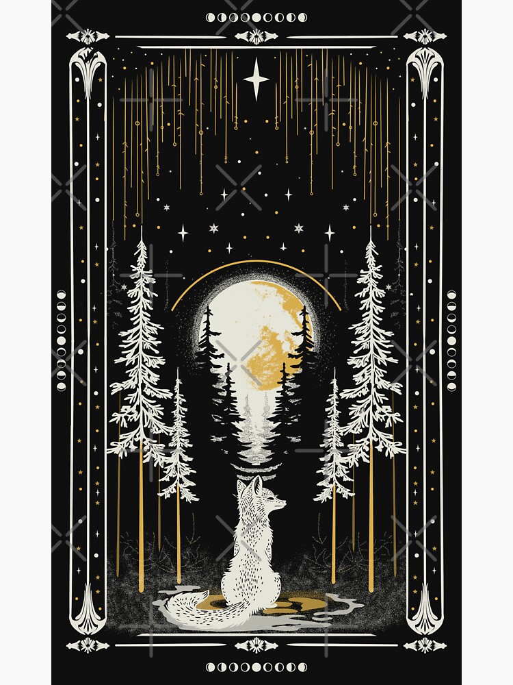 "Innocence - Celestial Fox Tarot Art" Sticker for Sale by daianaart ...