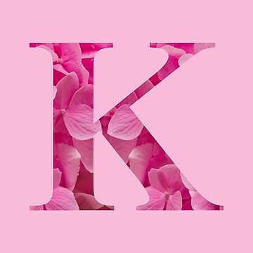 "Alphabet Letter "K" in Pink Floral Typography" Sticker for Sale by WD ...