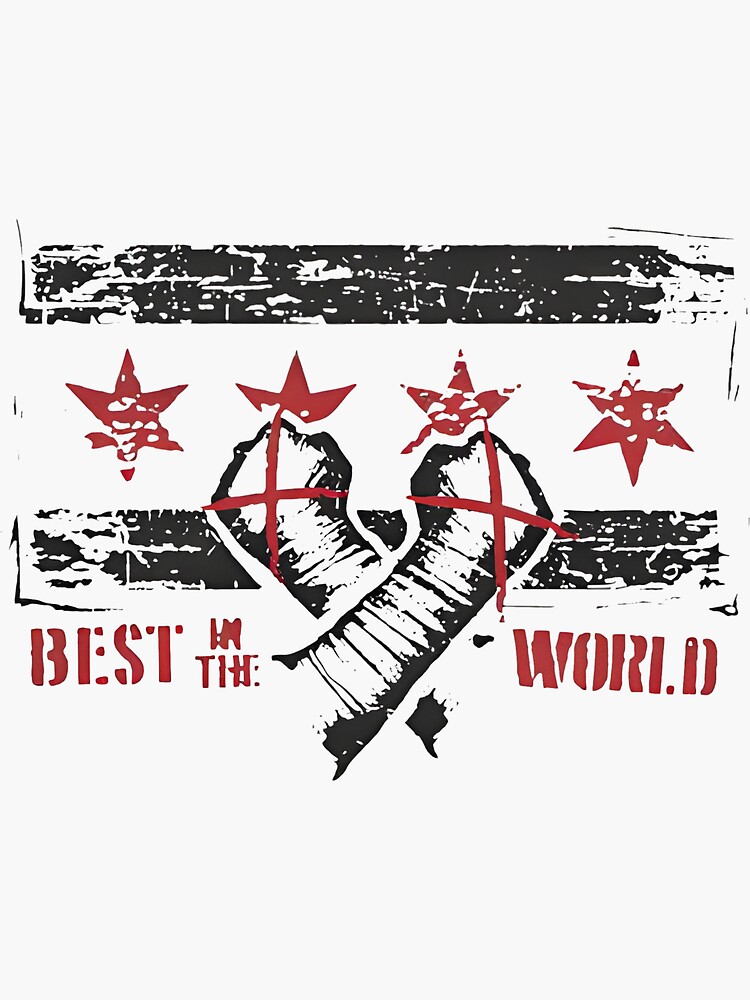 "CM PUNK CHICAGO" Sticker for Sale by stefanyaeliza | Redbubble