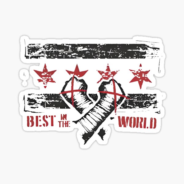 "CM PUNK CHICAGO" Sticker for Sale by stefanyaeliza | Redbubble