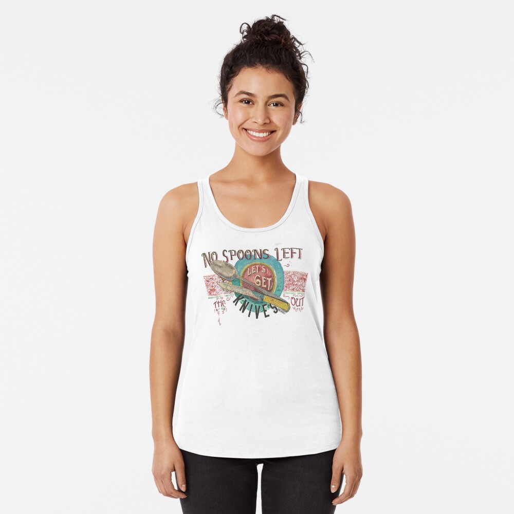 "No spoons left, let’s get the knives out" Sticker by EchoppeDeLoki ...