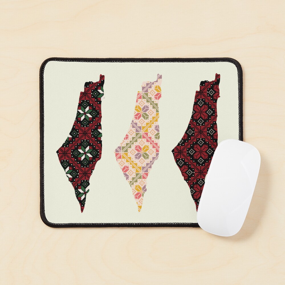 "set of Palestine map, 3 embroidery map , tatreez map " Sticker for ...