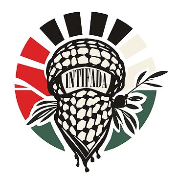 "Globalize Intifada Keffiyeh Palestine Flag Olive Tree" Sticker for ...