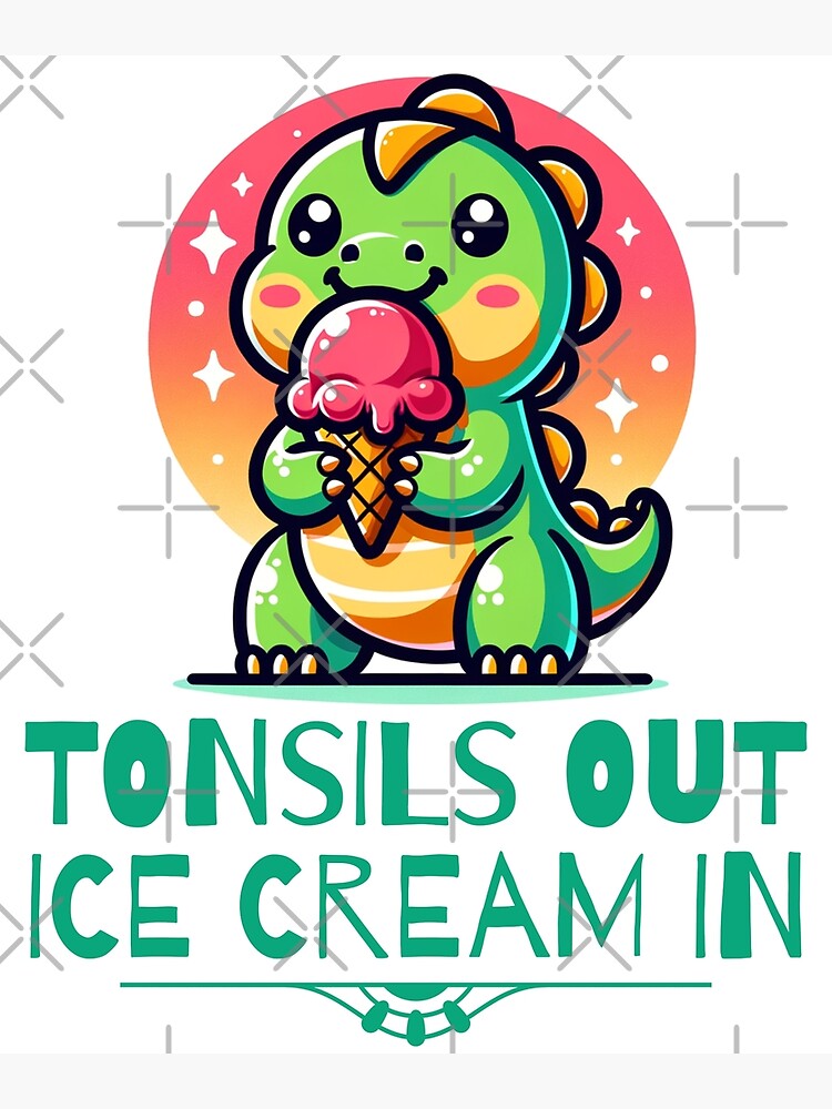 "Tonsils Out Ice Cream In" Greeting Card for Sale by BankaiChu | Redbubble