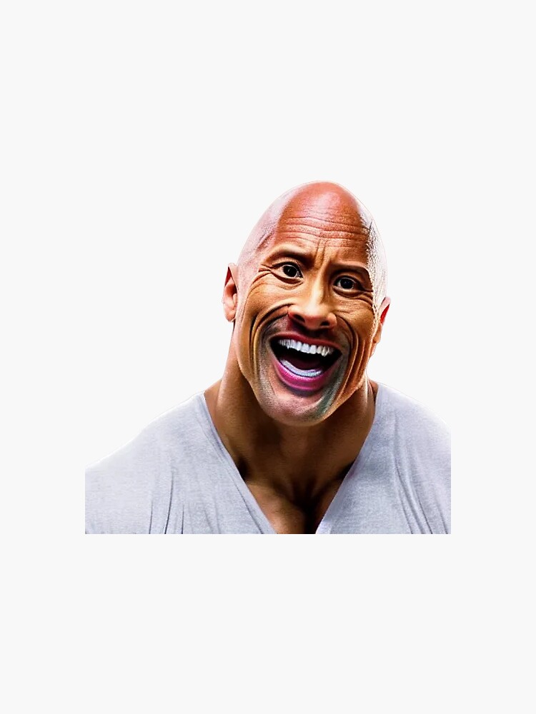 "Dwayne the rock johnson funny" Sticker for Sale by Decal-Delight ...