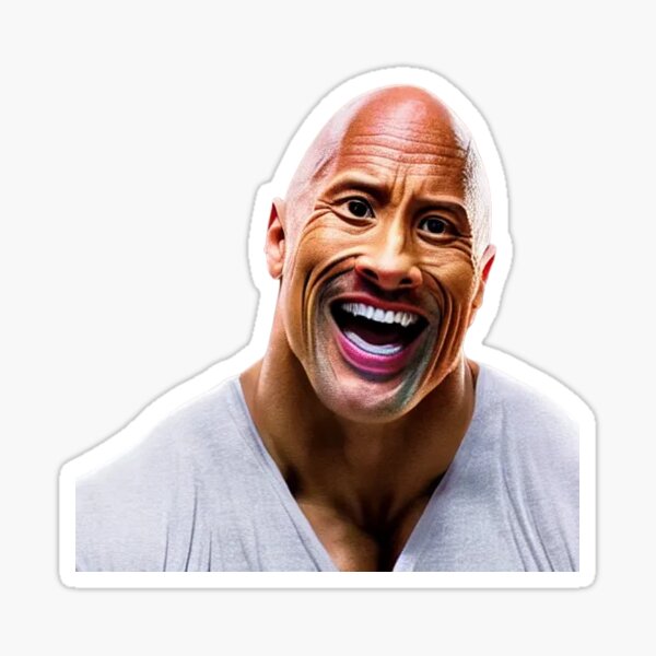 "Dwayne the rock johnson funny" Sticker for Sale by Decal-Delight ...