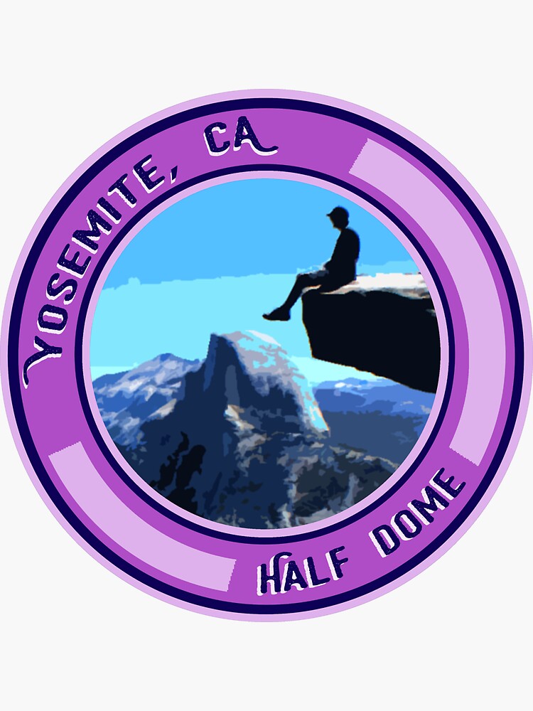 Yosemite Ca Half Dome Emblem Sticker By Olivialryan Redbubble