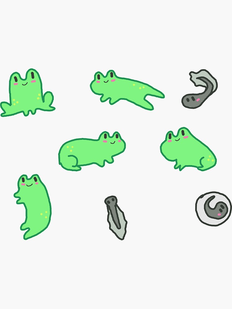 "Happy Frog Friends" Sticker by froggal13 | Redbubble