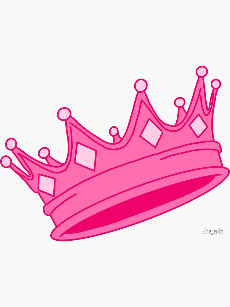"Pink crown" Sticker by Enyalis | Redbubble