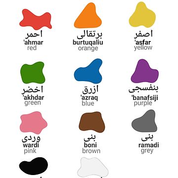 "Arabic Colors for Kids: Discover, Learn, and Play" Poster for Sale by ...