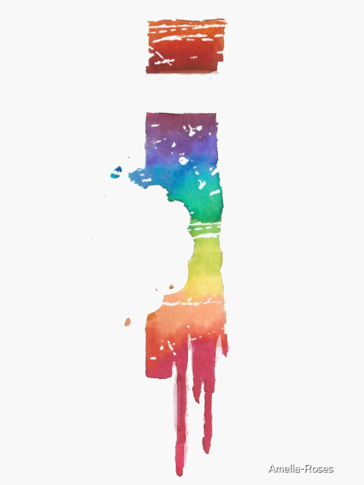 "Rainbow iZombie logo" Sticker by Amelia-Roses | Redbubble