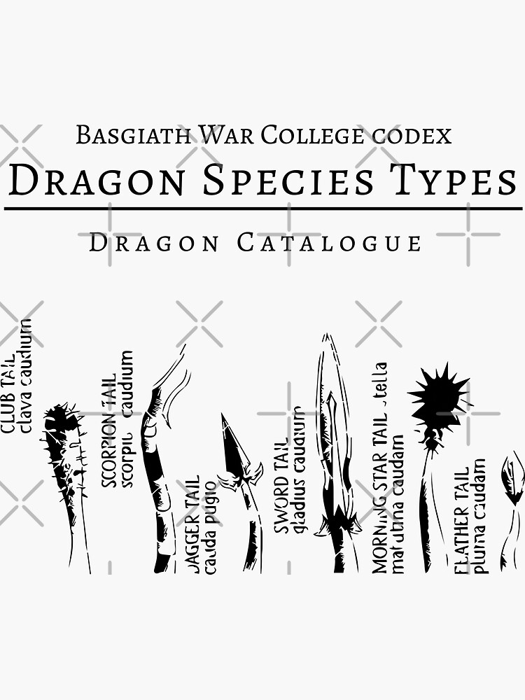 "Basgiath War College Dragon Codex" Sticker for Sale by KifLeeDesigns ...