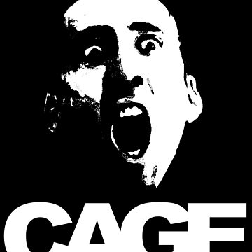 "Nicholas Cage stencil with text" Framed Art Print for Sale by ...