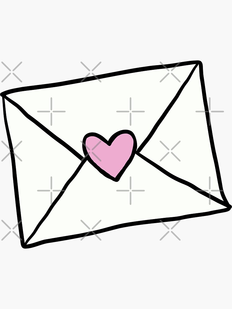 "Heart envelope" Sticker for Sale by AllysValley | Redbubble