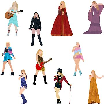 "Iconic Taylor Looks Pack" Sticker for Sale by MusiMochi | Redbubble