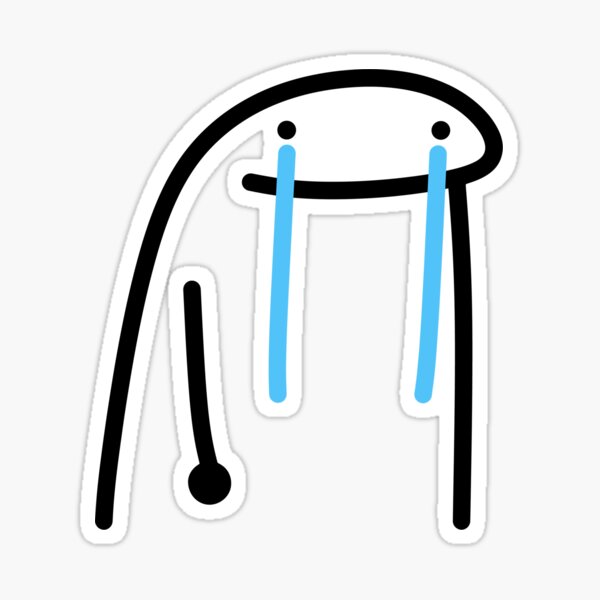 "Crying Meme Sticker" Sticker for Sale by AmandaDigital | Redbubble