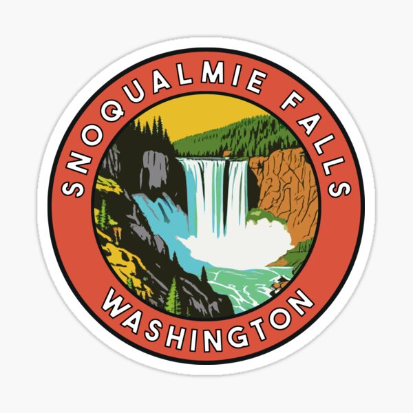 "Snoqualmie Falls Decal Design" Sticker for Sale by zsonn | Redbubble