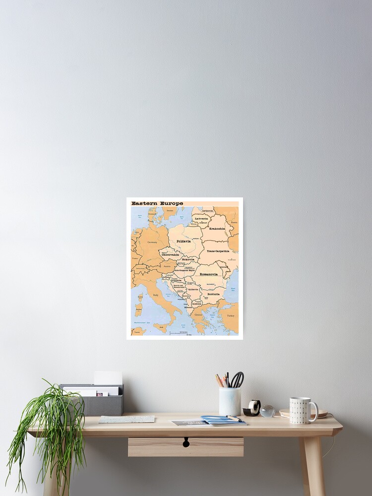 "Eastern Europe Map" Poster for Sale by 300Spikes | Redbubble