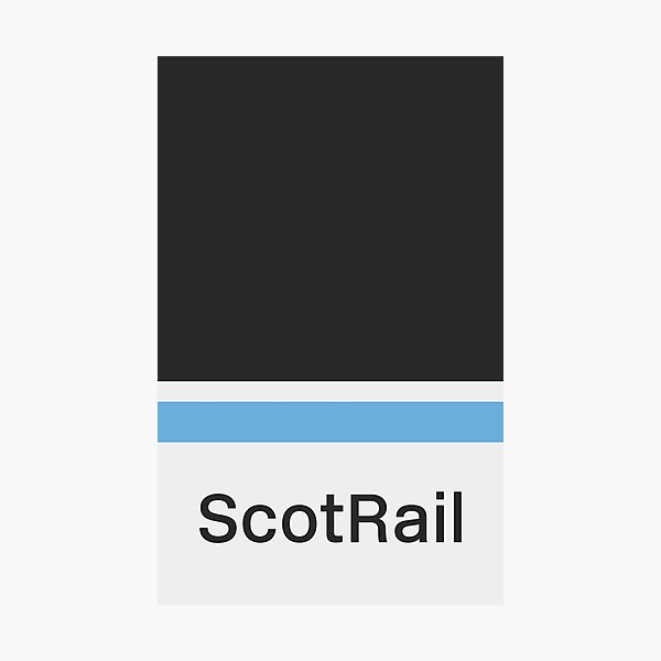 "Scotrail Sans Serif" Photographic Print by WDNOICE19 | Redbubble