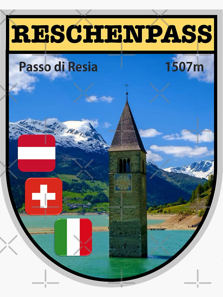 "Reschen Passo di Resia" Sticker for Sale by sticket-travel | Redbubble