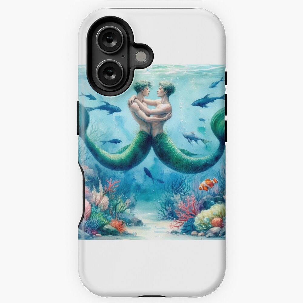 "Two mermen under the rainbow sea, mermaids" Sticker for Sale by ...