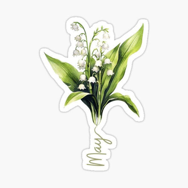"May Birthflower" Sticker for Sale by HiGifts | Redbubble