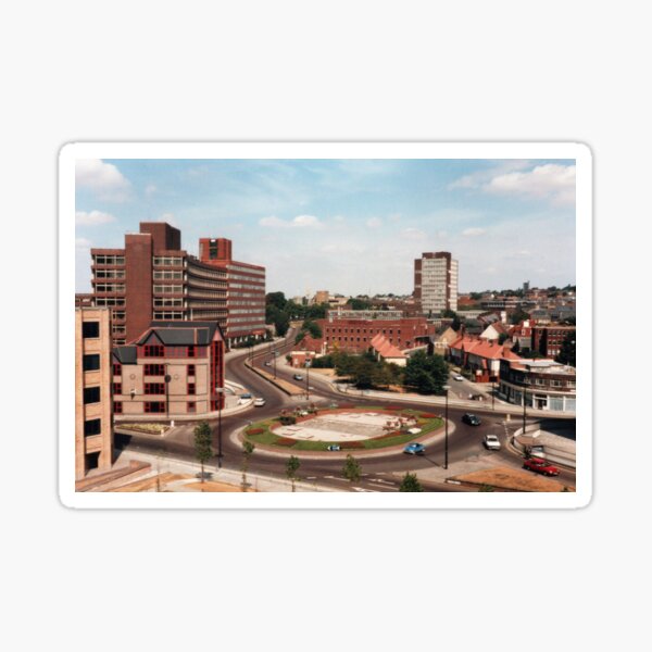 "Civic Drive & Princess Street, Ipswich in 1990" Sticker for Sale by ...