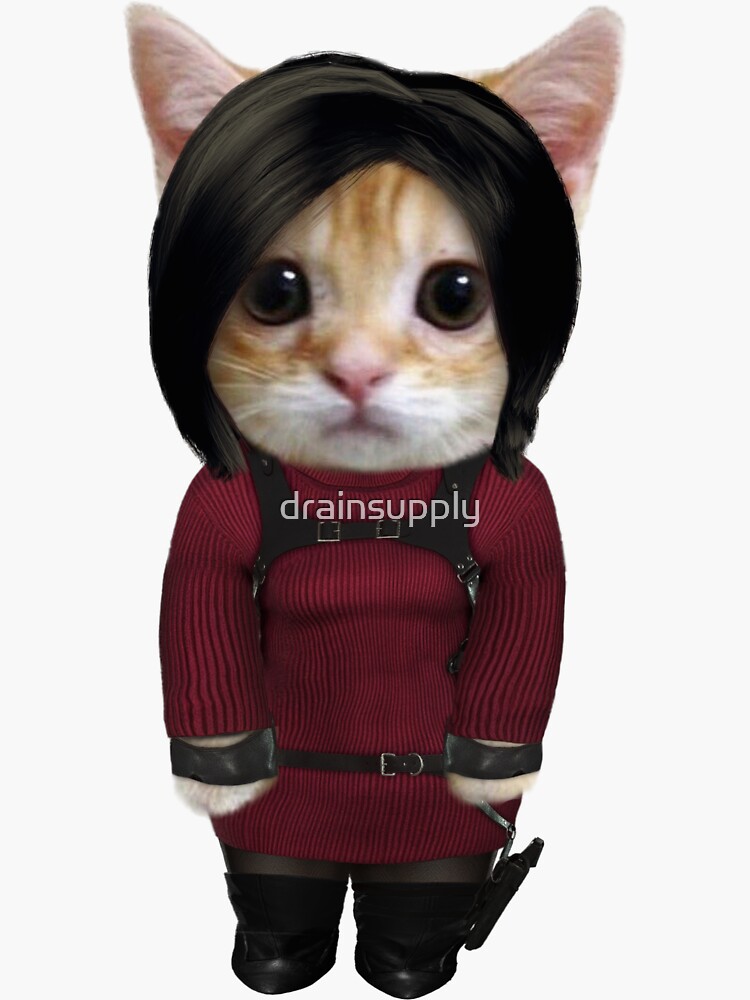 "Ada Wong Kitty" Sticker for Sale by drainsupply | Redbubble