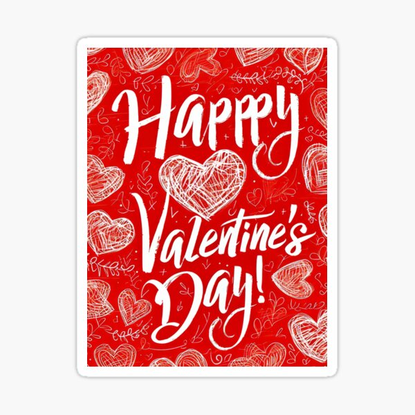 "Valentine's day red card" Sticker for Sale by sugarpalmdesign | Redbubble